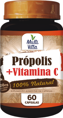 PROPOLIS +VITAMINA C 700MG 60 CAPS MULTIVITTA | Santo Vigor