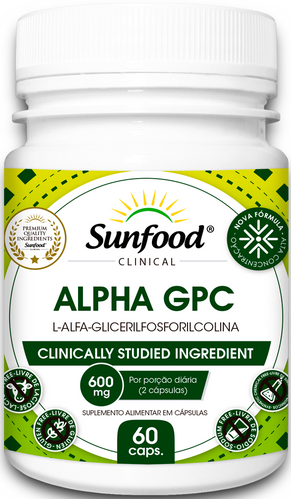ALPHA GPC 600MG 60 CAPS SUNFOOD CLINICAL | Santo Vigor