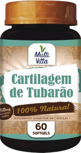 CARTILAGEM DE TUBARAO 750MG 60 CAPS MULTIVITTA | Santo Vigor