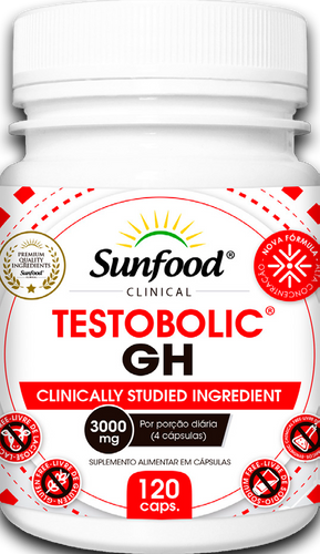 TESTOBOLIC GH 3000MG 120 CAPS SUNFOOD CLINICAL | Santo Vigor