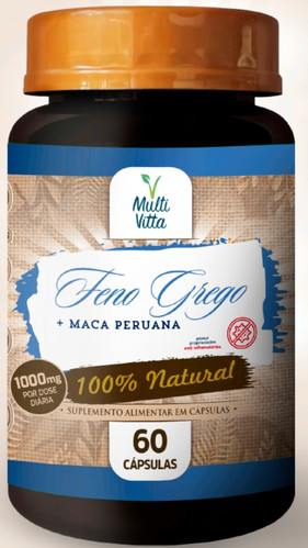 FENO GREGO + MACA PERUANA 1000MG 60 CAPS MULTIVITTA | Santo Vigor