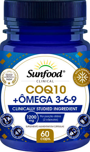 COQ10 + OMEGA 3-6-9 1200MG 60CAPS SUNFOOD CLINICAL | Santo Vigor