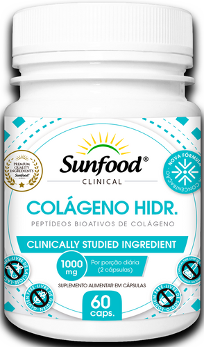COLAGENO HIDROLISADO 1000MG 60 CAPS SUNFOOD CLINICAL | Santo Vigor