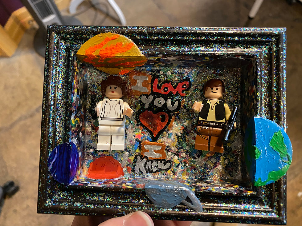 DIY Star Wars Shadow-box "I love you" " I know"