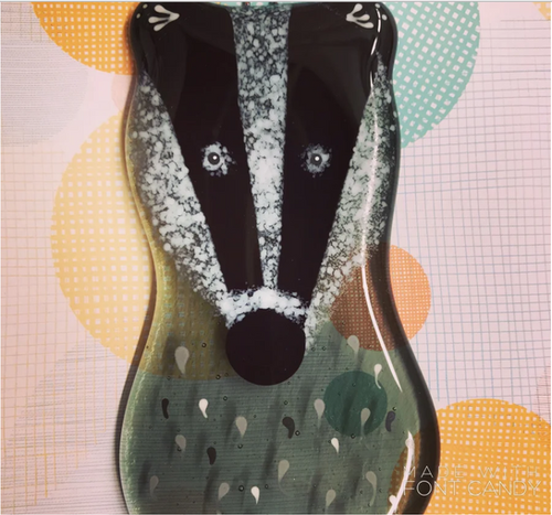 Fused Glass Badger | Becalmed