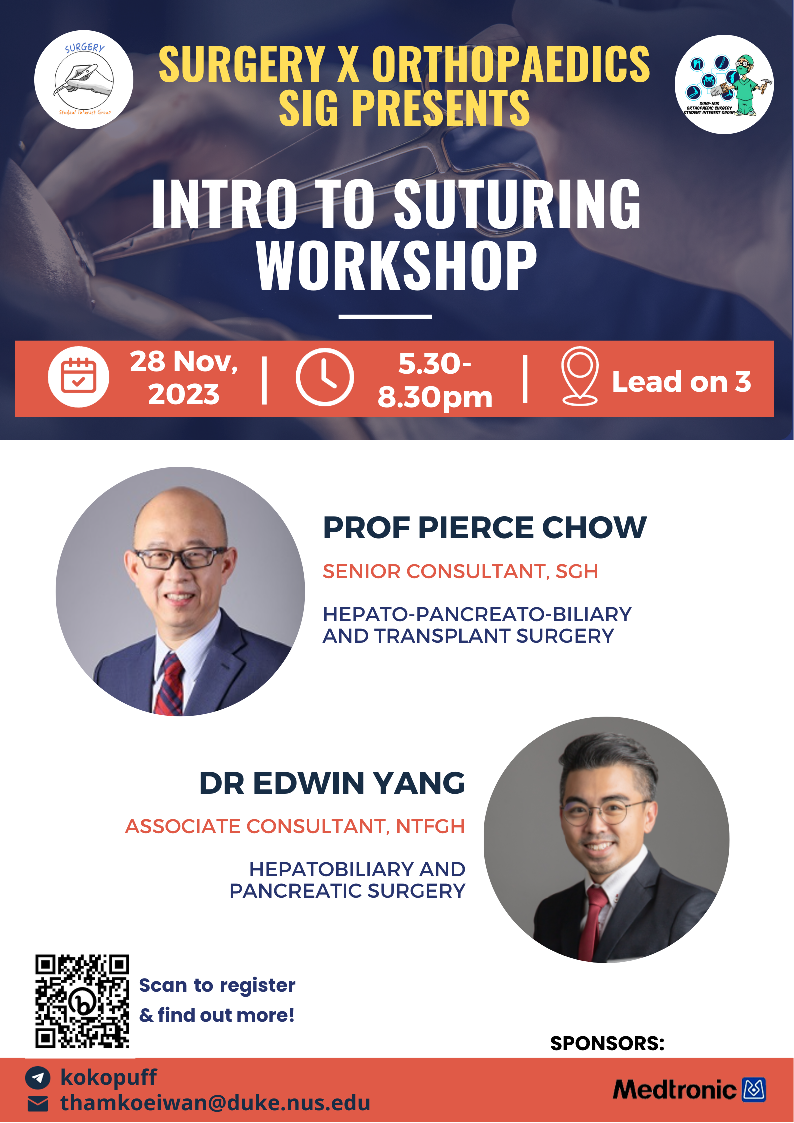 Surgery & Orthopaedics SIG: Introduction to Suturing Workshop | DNUS Student Council