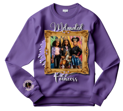 "Mosaic Muses" Sweatshirt - Purple | Melanated Princess