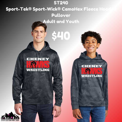 Cheney Mat Hawks CamoHex Hoodies | STEPS | Print Shop