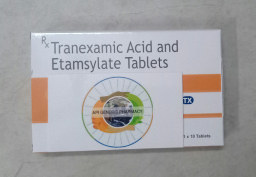 Tranexamic Acid 250 mg and Etamsylate 250 mg , 10 tablets | API GENERIC ...