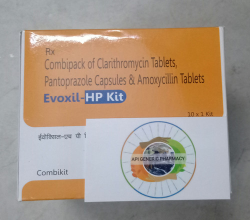 EVOXIL-HP KIT , Combipack of Clarithromycin+Pantoprazole+Amoxicillin,1 ...