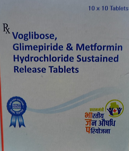 VOGLIBOZ GM2 , VOGLIBOSE + GLIMIPRIDE +METFORMIN (0.2+2+500 MG) , 10 ...