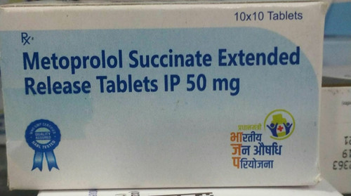Metoprolol Succinate Extended Release 50 mg, 10 tablets | API GENERIC ...