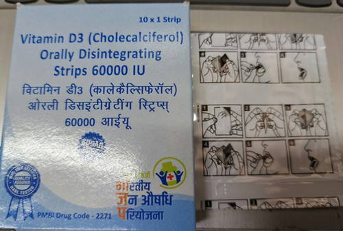 VITAMIN D3, ORAL DISINTRIGRATING STRIPS, 60000 IU, 1 STRIP | API ...