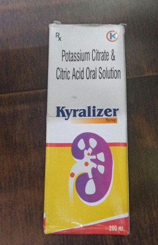 Kyralizer, Potassium citrate & Citric Acid oral Solution, 200 ml | API ...