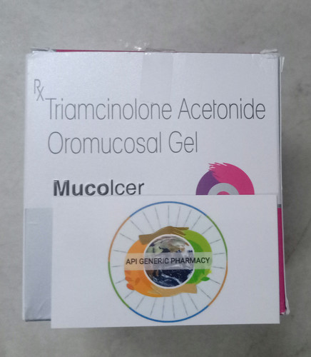 MUCOLCER, MOUTH ULCER GEL, Triamcinolone Acetonide 0.1% w/w , 5 GM ...