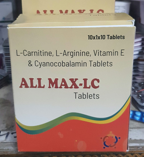L-CARNITINE,L-ARGININE ,VIT E, CYNOCOBLAMINE, 10 TABLETS | API GENERIC ...