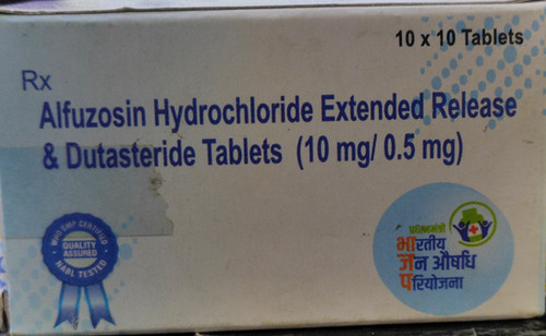 ALFUZOSIN HYDROCHLORIDE ER & DUTASTERIDE 10/0.5, 10 tablets | API ...