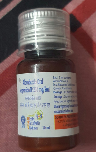 Albendazole oral suspension 200mg/5ml, 1 bottle, 10ml | API GENERIC ...