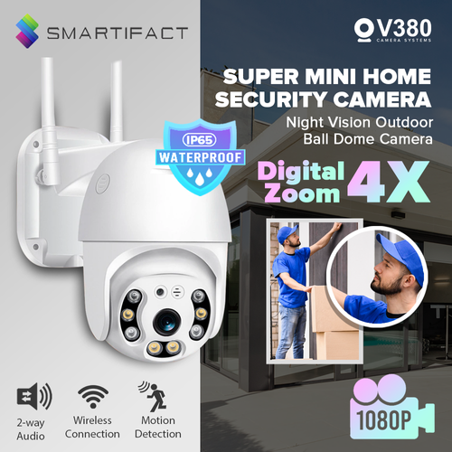 V380 P2 MVR3120S-P2 Ball CCTV Camera 1080P PTZ IP65 Outdoor Camera ...