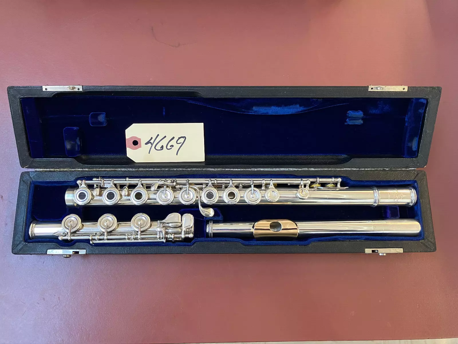 Vintage Handmade V.Q Powell Solid Silver Flute,14K Gold Lip (1976 ...
