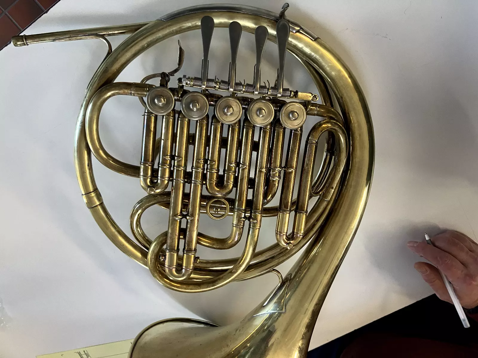 Original Carl Geyer 5-Valve Single Bb French Horn, Rebuilt Valves; with ...