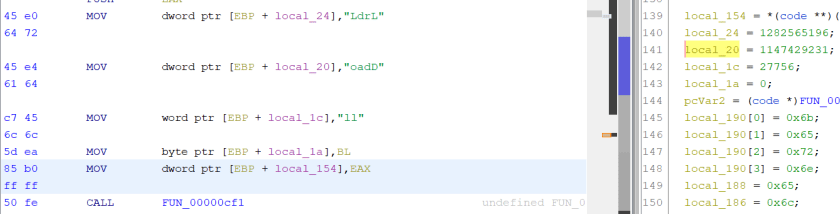 Maldoc uses Windows API to perform process hollowing
