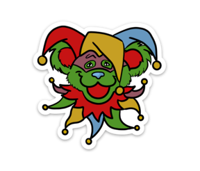 Jester Bear Sticker | Jemini's Bazaar