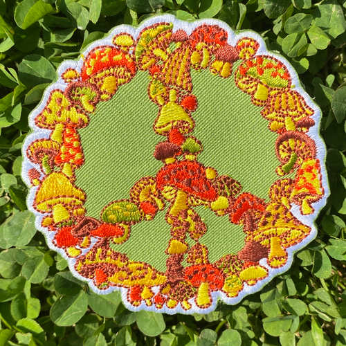 Mushroom Fairy Ring Peace Sign Patch | Jemini's Bazaar
