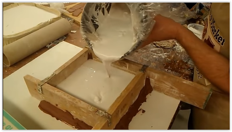 Making a plaster mould for slip casting