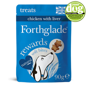 Forthglade dog treats soft bite rewards with chicken & liver | Team Waggles