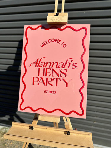 Welcome hens party sign | Fine Cut Collections