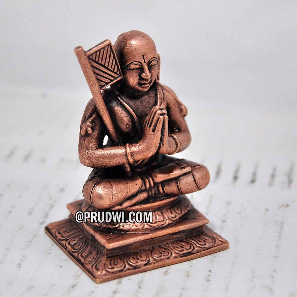 Copper idol of Guru Shri Ramanuja Acharya | Prudwi Arts & Crafts