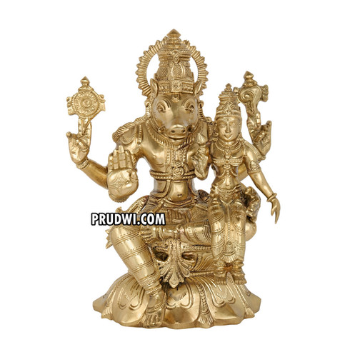 Bhoodevi sameta Varaha swamy bronze statue- Bhoo varaha statue | Prudwi ...