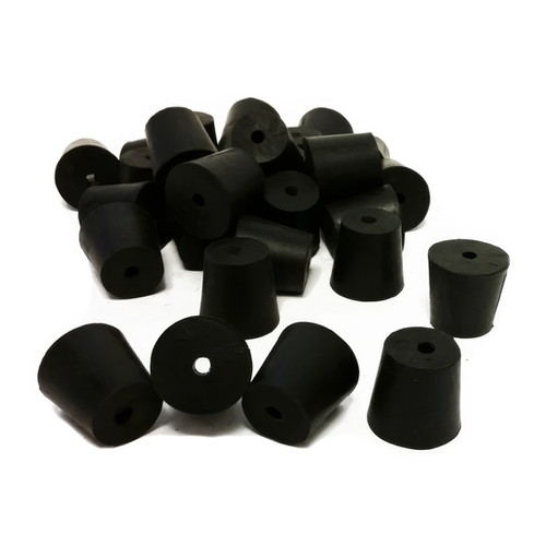 Soft Rubber Stoppers with 1-Hole (Size 4) - 1 lb Pack | Science Outside