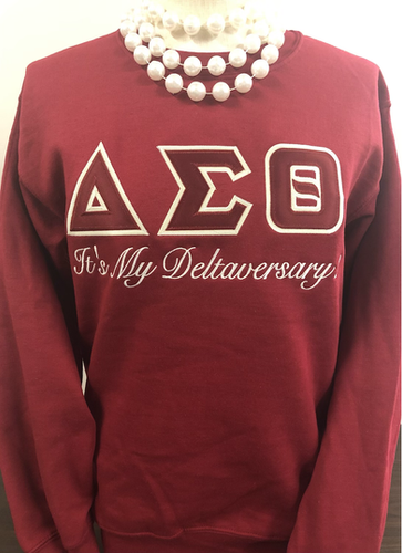 Crewneck Sweatshirt-DELTAVERSARY (Delta Sigma Theta) | GreekStreet Apparel