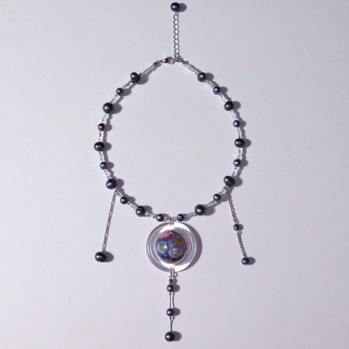 MIZUGASHI SNOW DOME CHOKER Pearl③ black pearl | mizugashi
