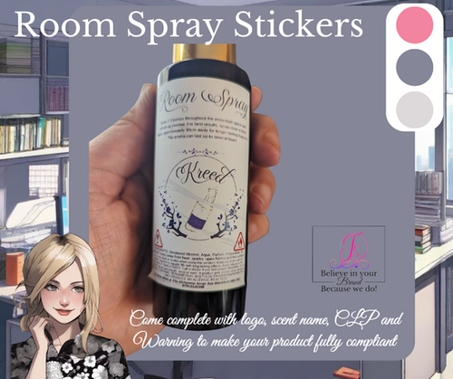 Room Spray Stickers | T S Business Cards