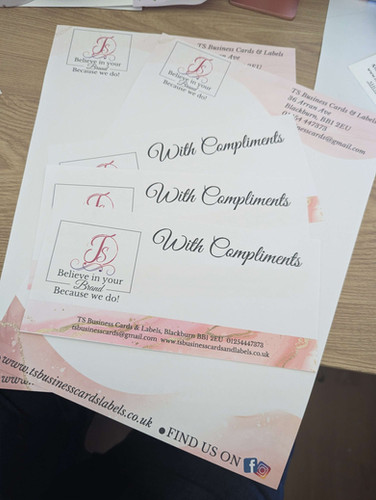 With Compliments Slips | T S Business Cards