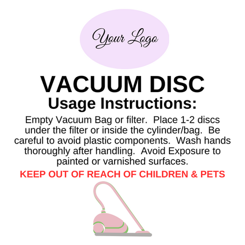 Vacuum Instruction Stickers | T S Business Cards and Labels
