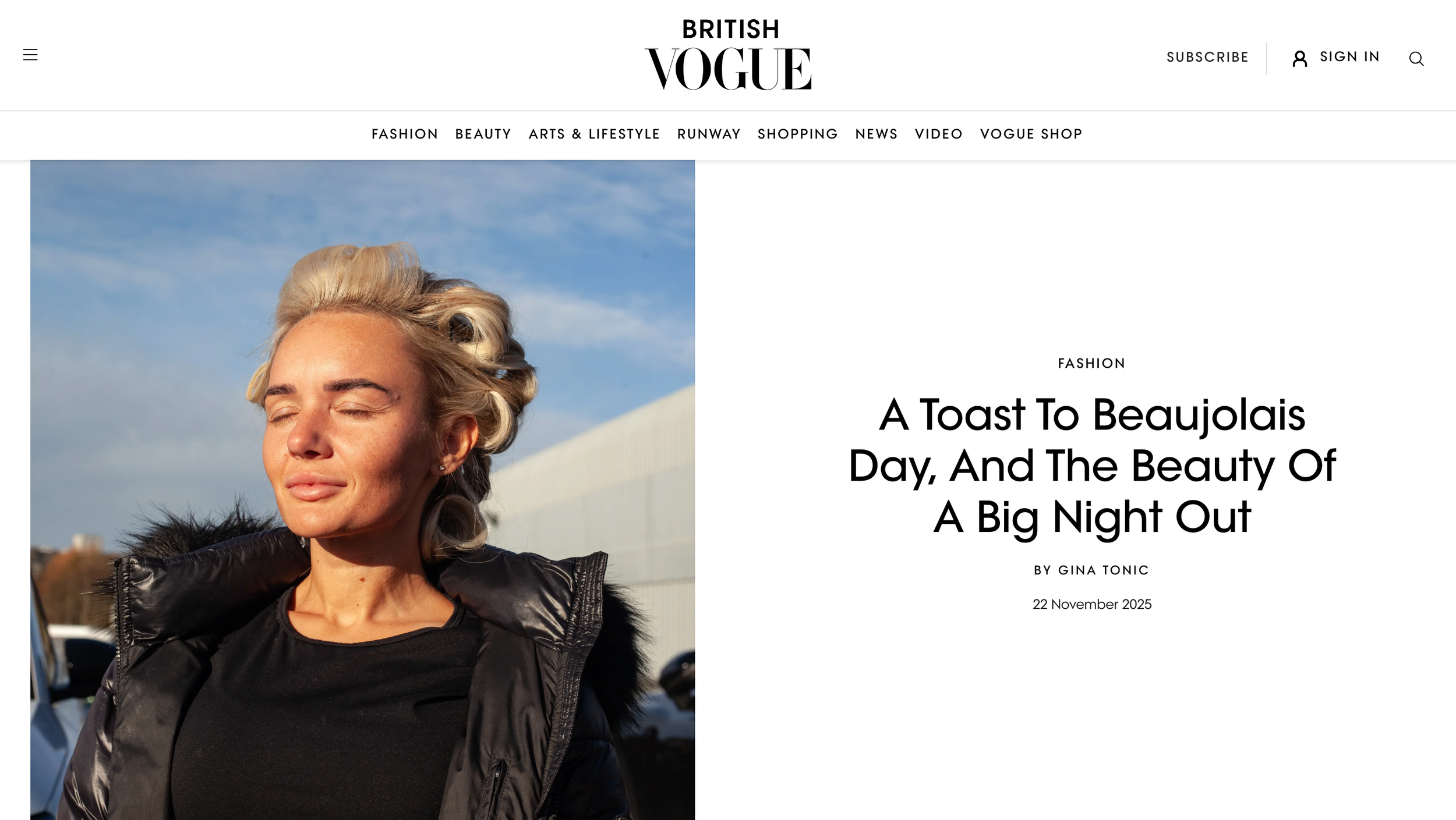 BRITISH VOGUE | Megan Winstone