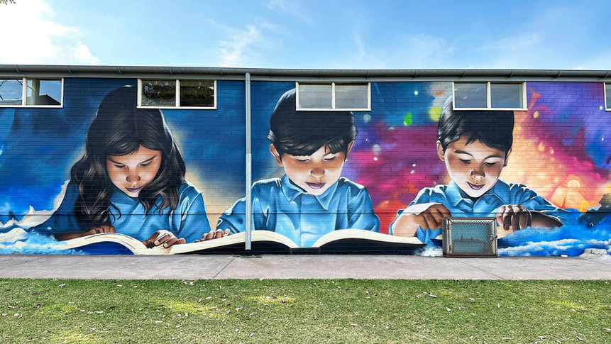 School Values Mural | Graffiti Artist Hire | Urban Art Australia