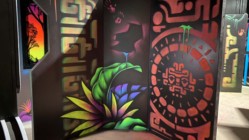 UV Laser Arena Graffiti Mural | Artis Hire | Urban Art Australia