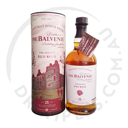Balvenie 21 Year Old - The Second Red Rose Single Malt Scotch Whisky ...