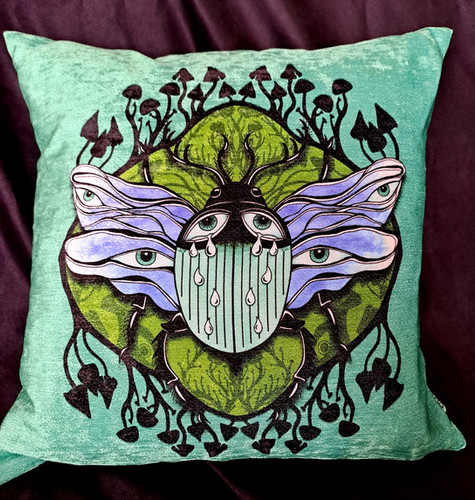 Crying Beetle Cushion - Jade | joburgess
