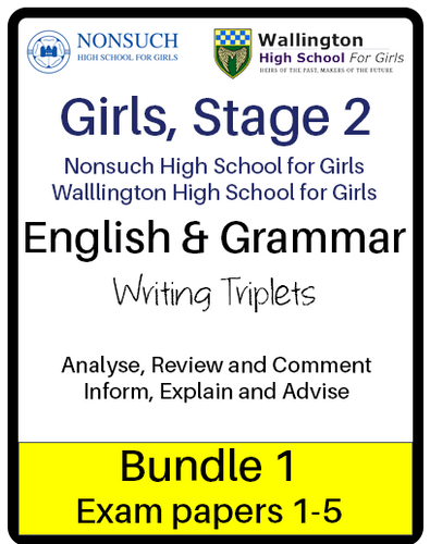 Stage 2 English, Writing Triplets, Bundle 1 | Pass the paper