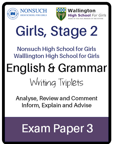 Stage 2 English, Writing Triplets, Paper 3 | Pass the paper