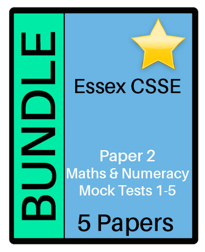 Essex CSSE Paper 2, Maths & Numeracy - 5 Paper Bundle | Pass the paper