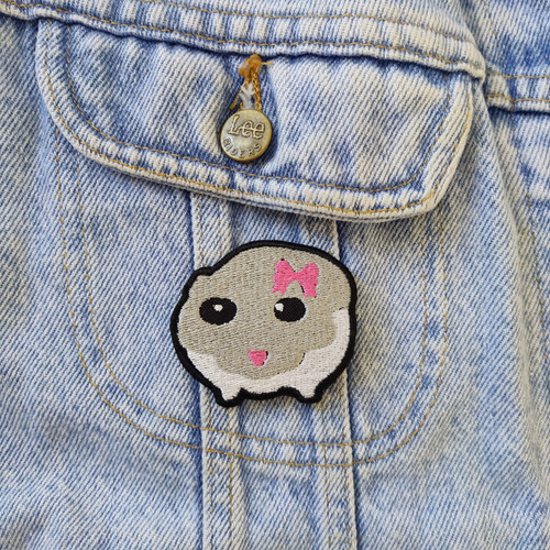 Hamster Violino - Patche Bordado com Termocolante | Cabra Da Patches