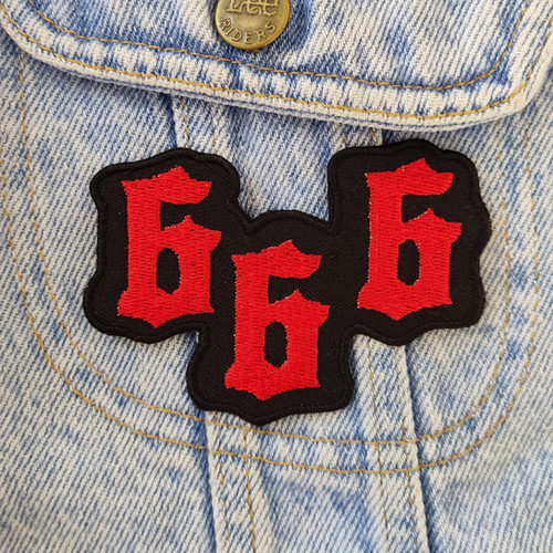 666 - Patche Bordado com Termocolante | Cabra Da Patches