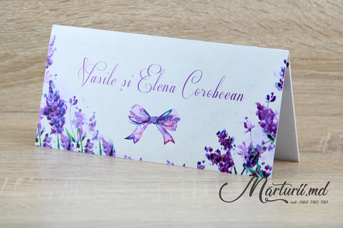 Plic cu flori violet pentru bani la nunta sau cumetrie | Moldova